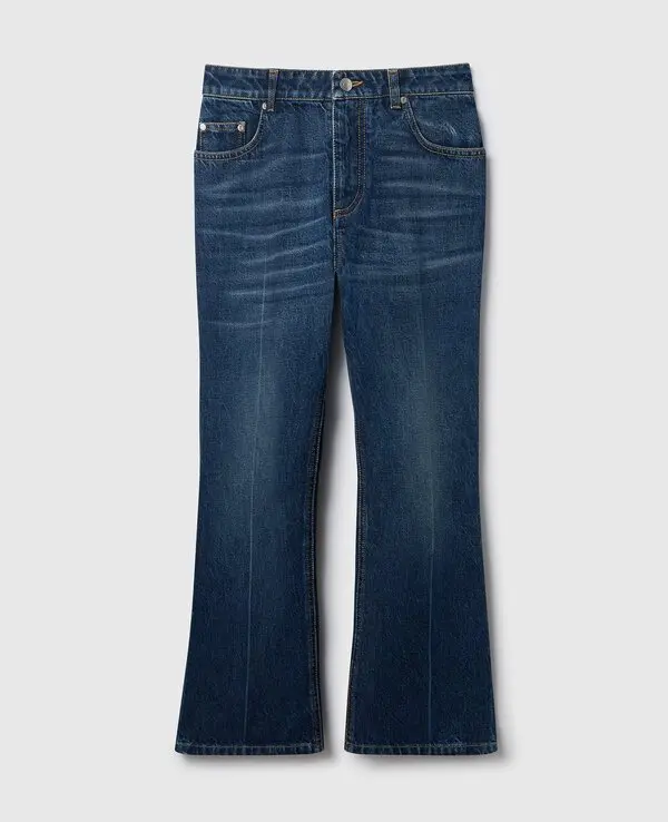 Stella McCartney Cropped Kick Flare Jeans - Indigo