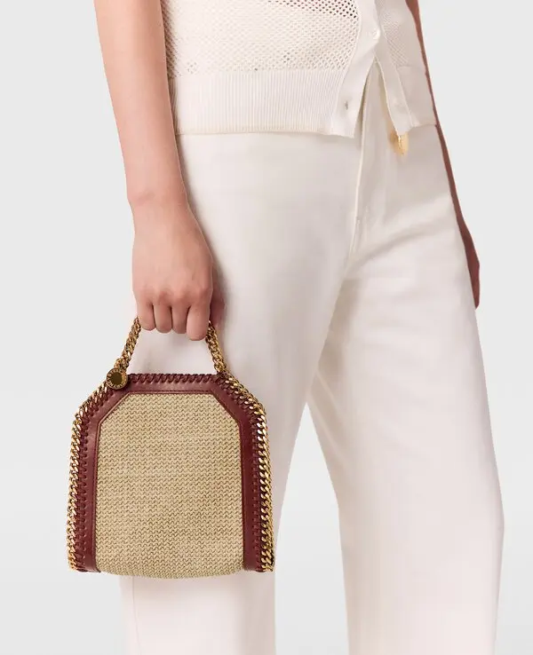 Stella McCartney Falabella Raffia Mini Tote Bag