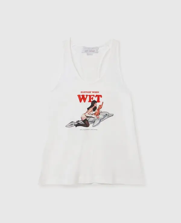 Stella McCartney X Jeff Koons "slippery When Wet" Graphic Tank - Pure White
