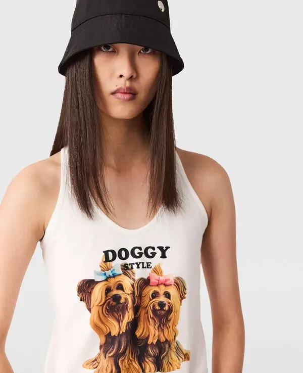 Stella McCartney X Jeff Koons "doggy Style" Organic Cotton Tank