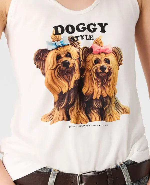 Stella McCartney X Jeff Koons "doggy Style" Organic Cotton Tank