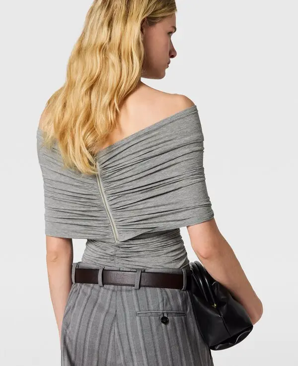 Stella McCartney One Shoulder Twisted Wrap Top