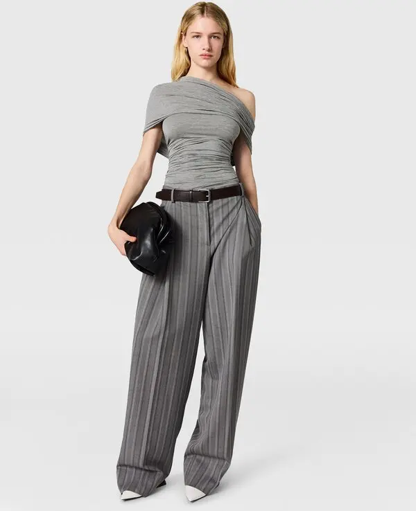 Stella McCartney One Shoulder Twisted Wrap Top