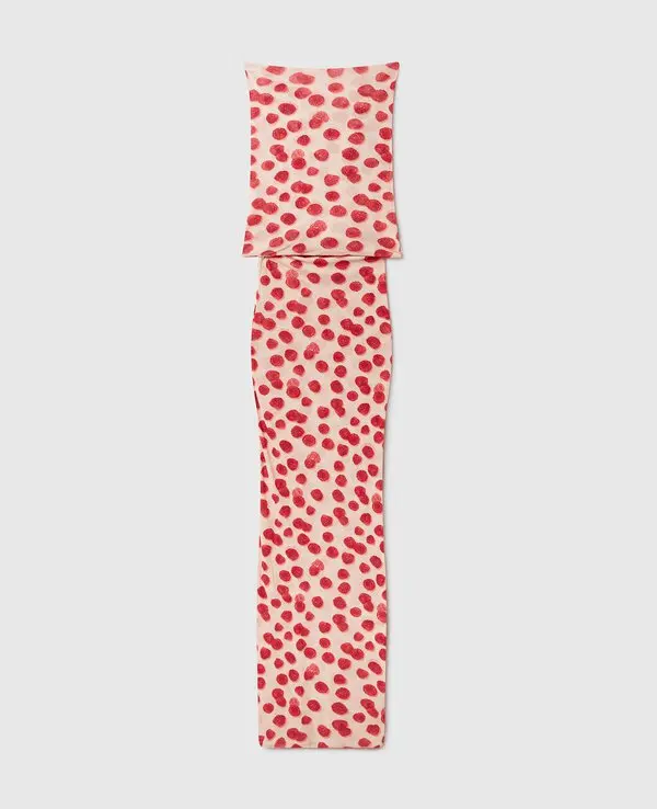 Stella McCartney Raspberry Print Mesh Maxi Dress