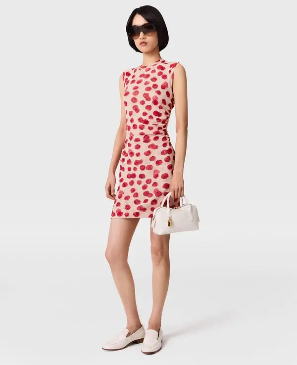 Stella McCartney Raspberry Print Mesh Mini Dress