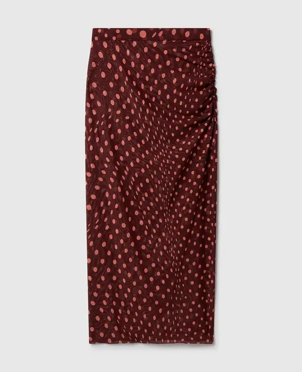 Stella McCartney Polka Dot Mesh Full Length Skirt - 6107