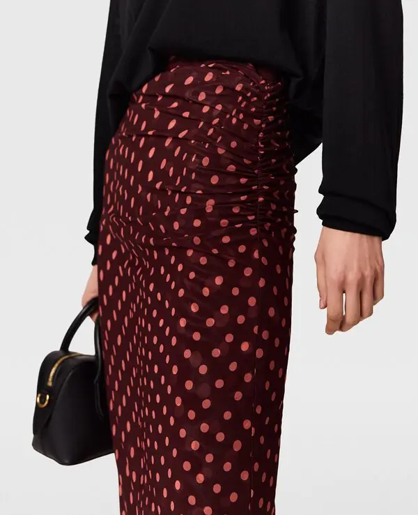 Stella McCartney Polka Dot Mesh Full Length Skirt - 6107