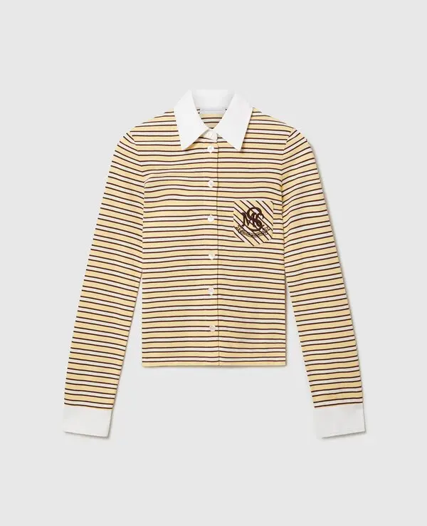 Stella McCartney Stripe Crest-embroidered Polo