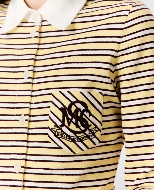 Stella McCartney Stripe Crest-embroidered Polo