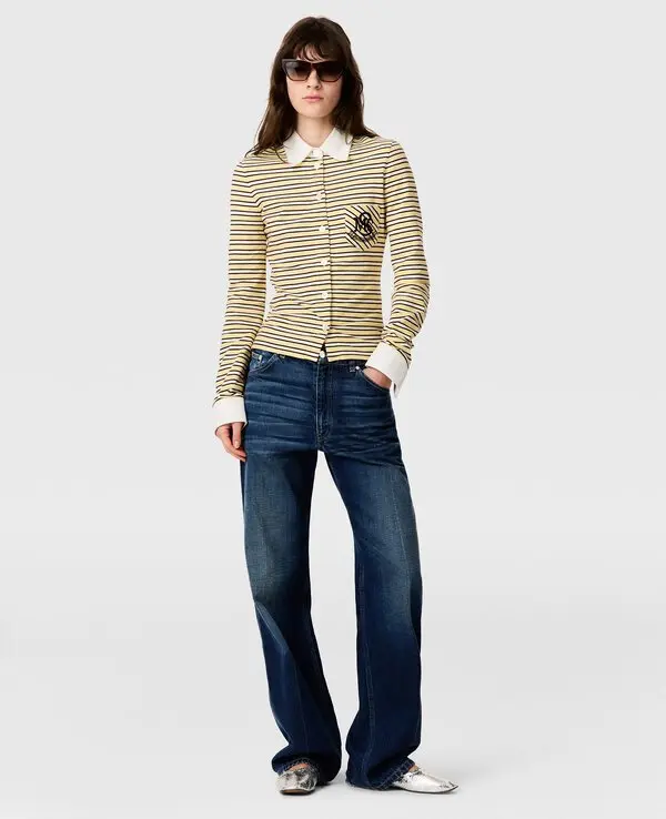 Stella McCartney Stripe Crest-embroidered Polo