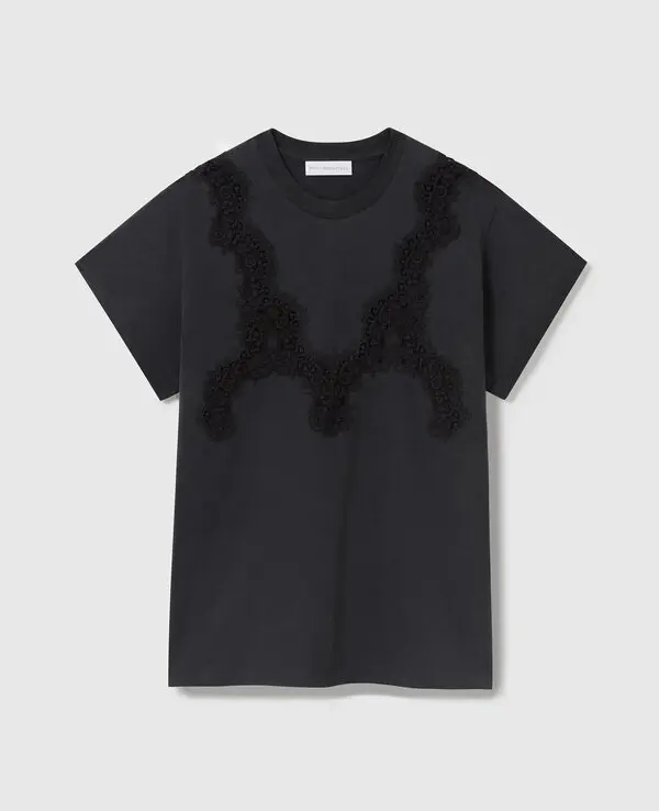 Stella McCartney Lace Panel Jersey T-shirt
