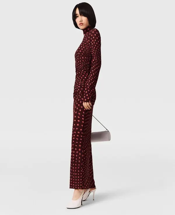 Stella McCartney Polka Dot Mesh Long Dress - Red/pink