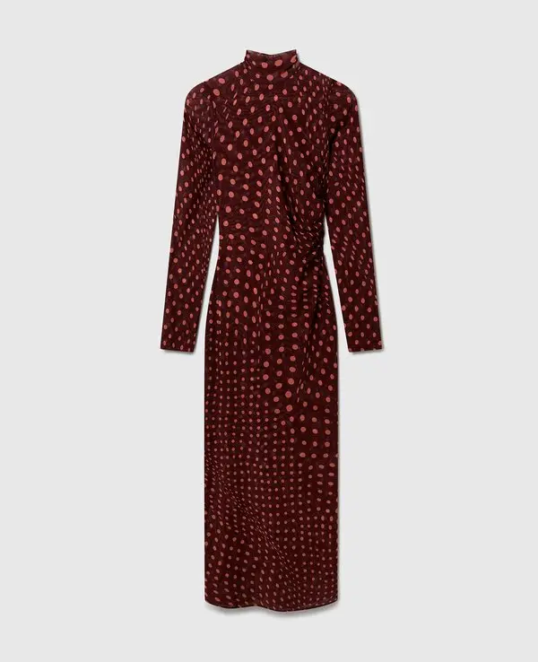 Stella McCartney Polka Dot Mesh Long Dress - Red/pink