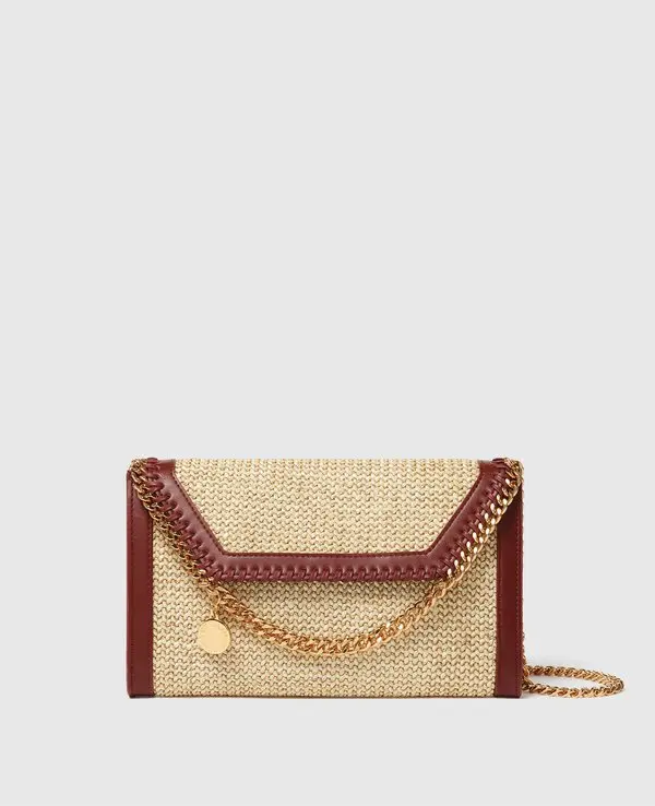 Stella McCartney Falabella Raffia Wallet Crossbody Bag