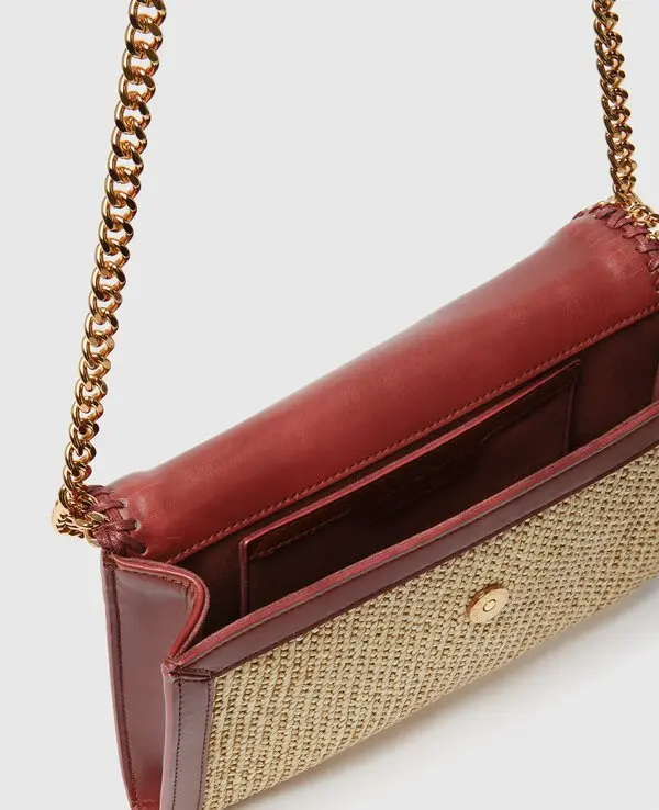 Stella McCartney Falabella Raffia Wallet Crossbody Bag