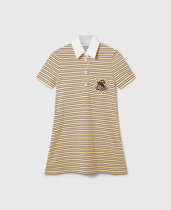 Stella McCartney Stripe Crest-embroidered Polo Dress