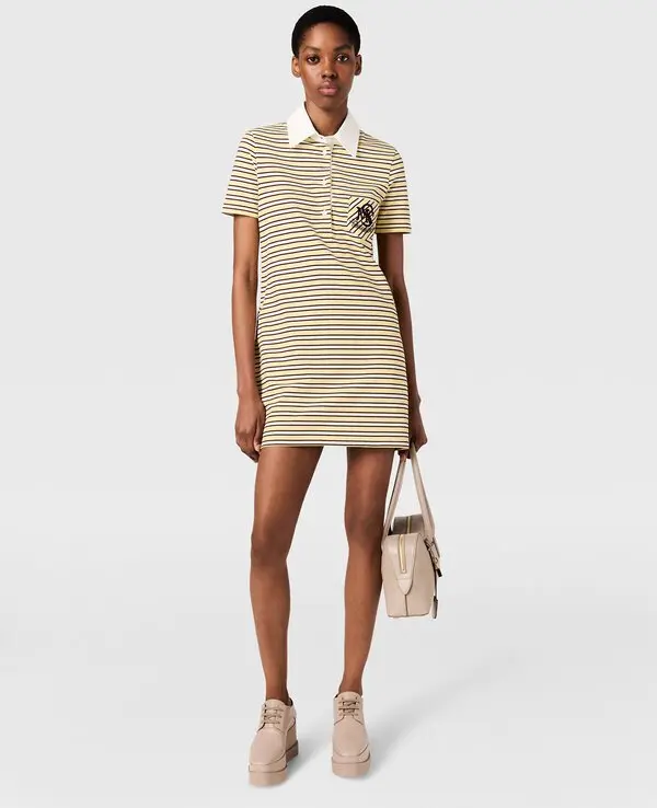 Stella McCartney Stripe Crest-embroidered Polo Dress