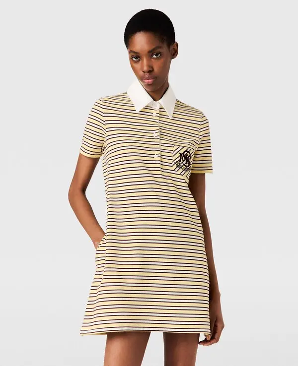 Stella McCartney Stripe Crest-embroidered Polo Dress
