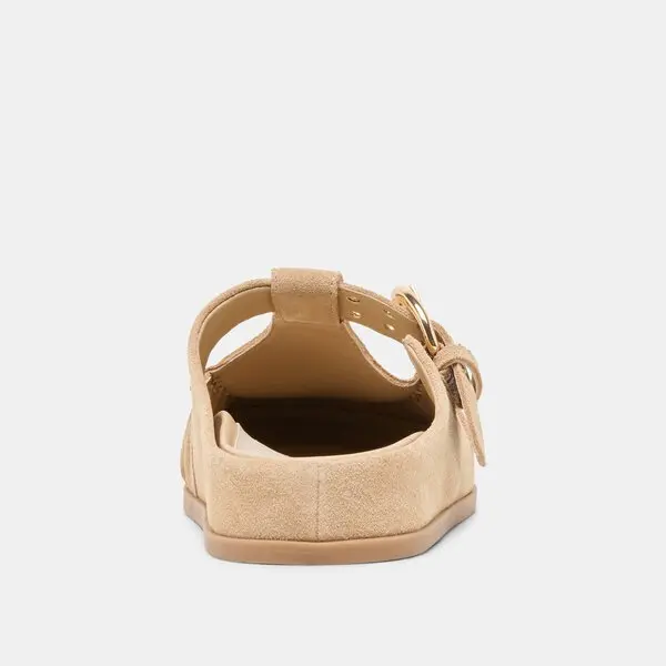 DOLCEVITA Jeanne Suede Flats With Buckle Detail