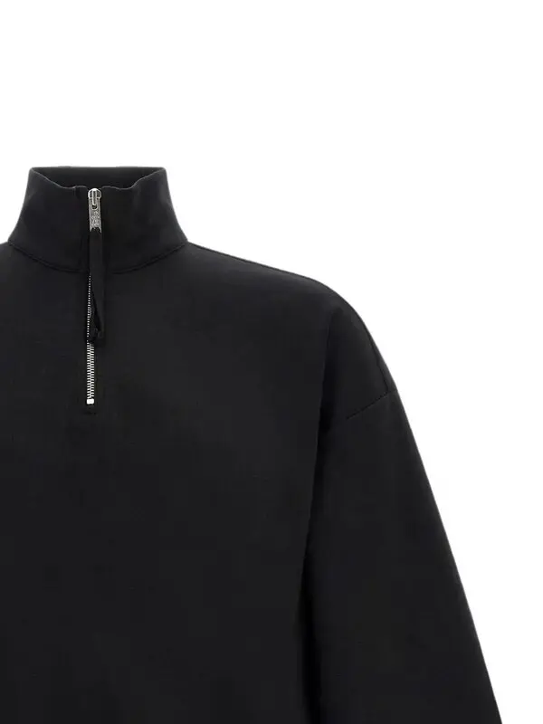THOM KROM Half-zip Short Sleeve Sweatshirt