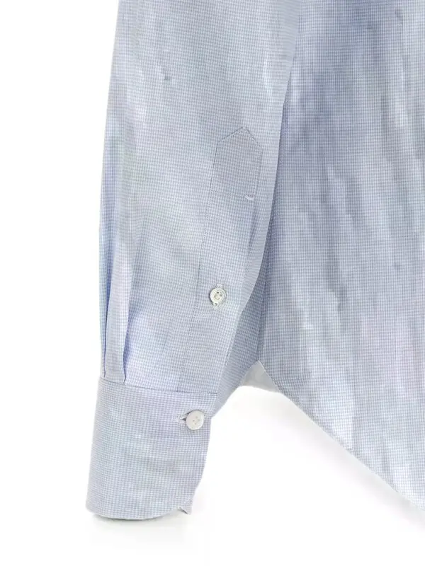 FINAMORE 1925 Micro Vichy-motif Shirt