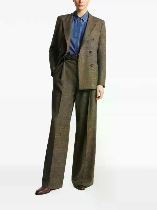 FAY Checked Pleated Trousers