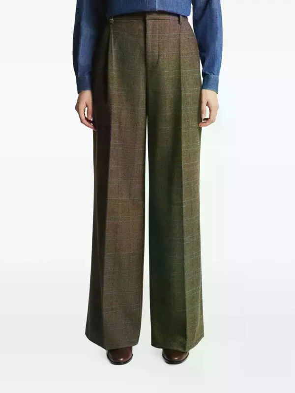 FAY Checked Pleated Trousers