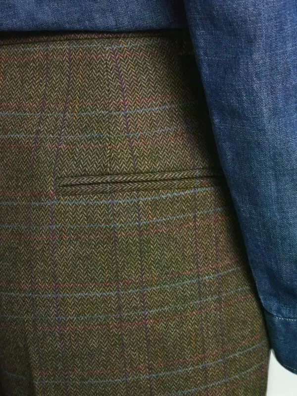 FAY Checked Pleated Trousers