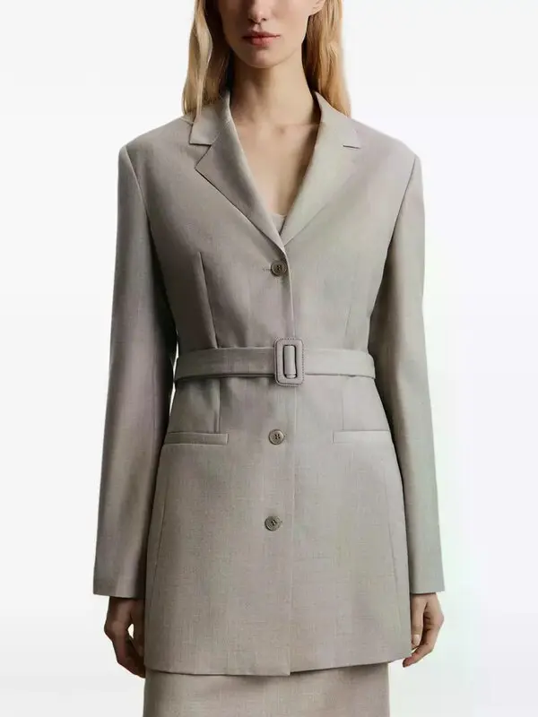 12 STOREEZ Belted Wool Blazer