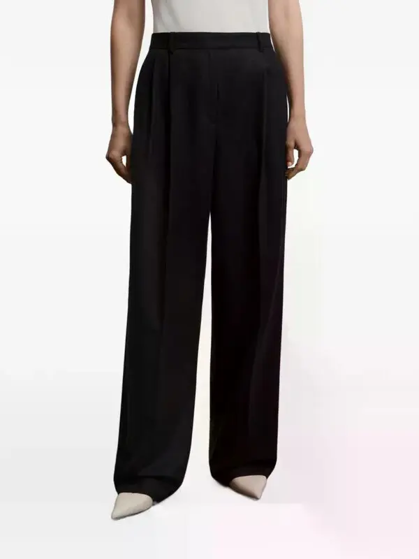 12 STOREEZ Pleated Wide-leg Trousers