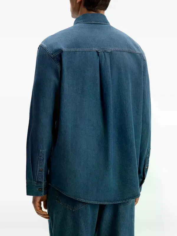 12 STOREEZ Pocket Denim Shirt