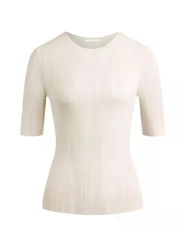 12 STOREEZ Souffle Ribbed-knit Top