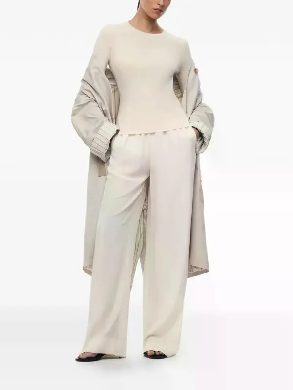 12 STOREEZ Souffle Ribbed-knit Top
