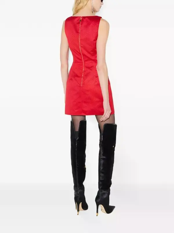 Elisabetta Franchi Taffeta Mini Dress With Fish Scale Pattern