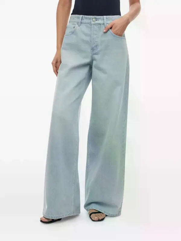 12 STOREEZ 431 Button-fastening Wide-leg Jeans
