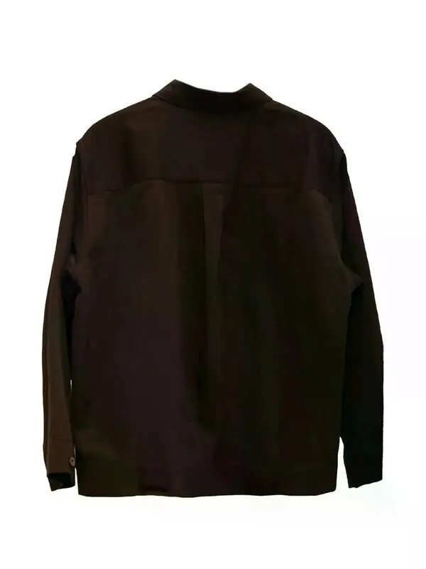 AVIVA JIFEI XUE Chocolate Satin Finish Boxy Shirt - Brown
