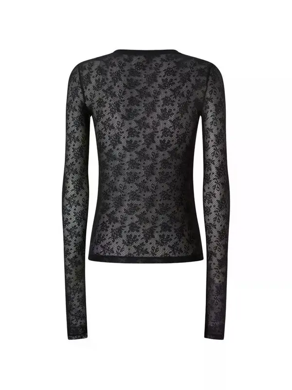 Pinko Floral Lace Long-sleeve Top