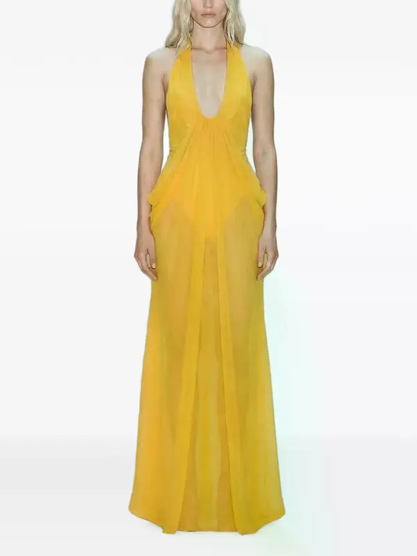 ATOIR Halterneck Draped Maxi Dress