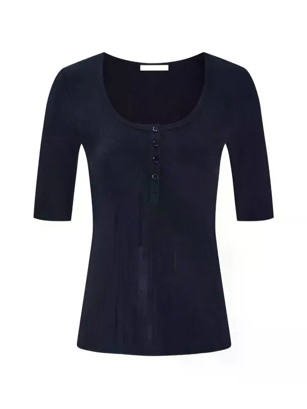12 STOREEZ Gwen Ribbed-knit Top