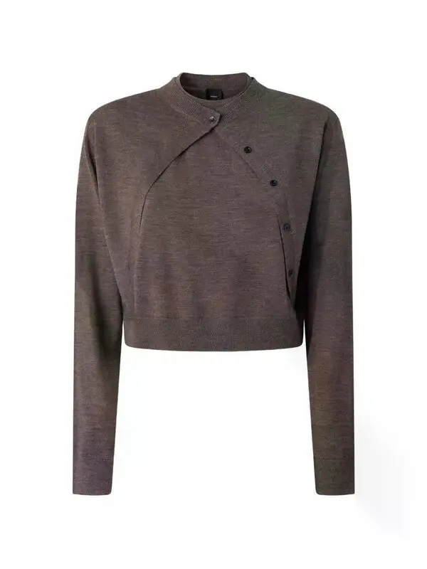 Pinko Asymmetric Button-fastening Knit Sweater