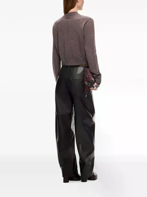 Pinko Asymmetric-fastening Wool Sweater - Brown