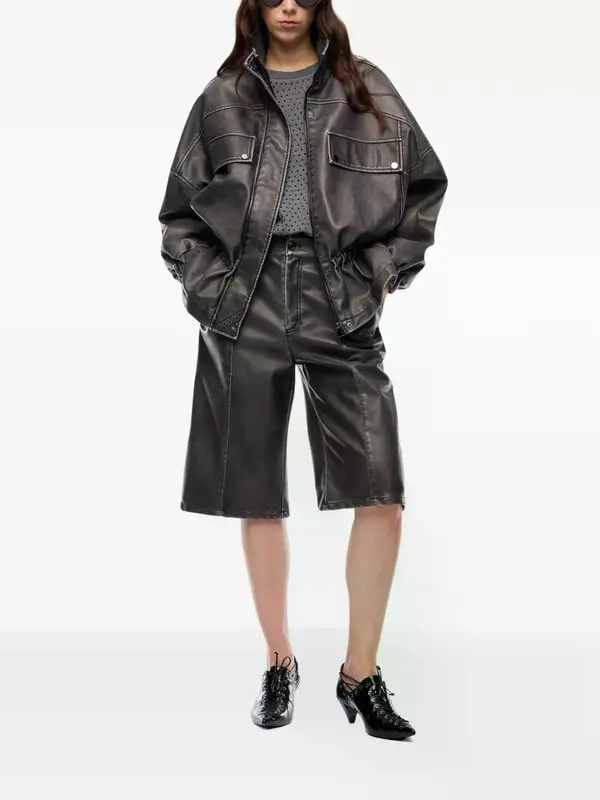 Pinko Faded Effect Panelled Shorts