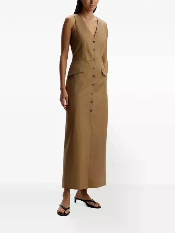 12 STOREEZ Button-up Sleeveless Maxi Dress