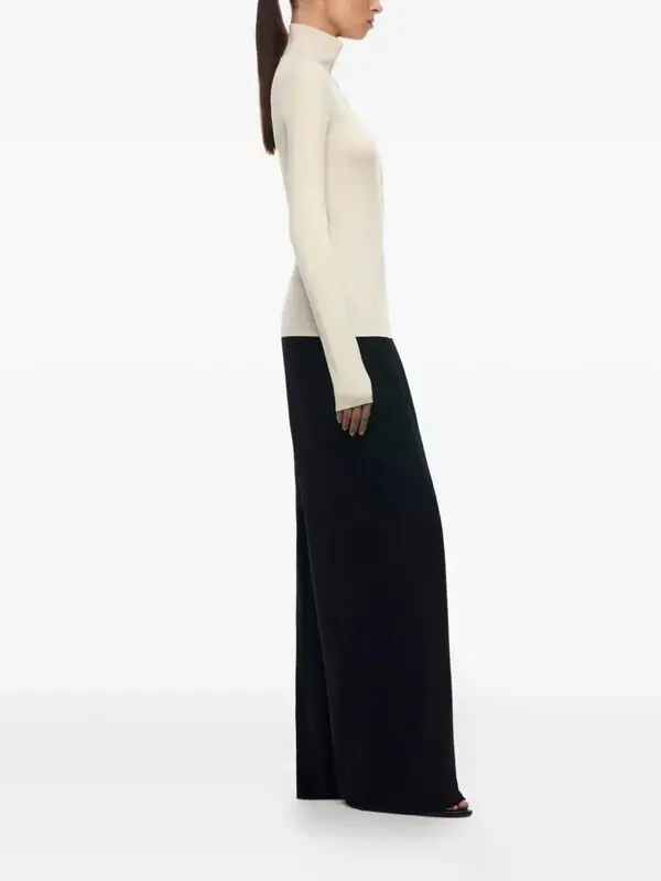 12 STOREEZ Ribbed Knit High Neck Sweater