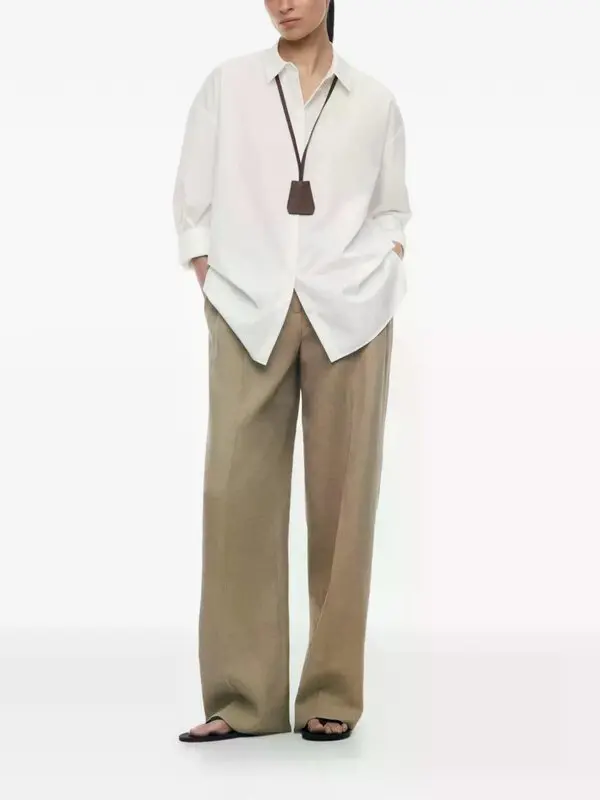 12 STOREEZ Tilda Mercerised Cotton Shirt - White