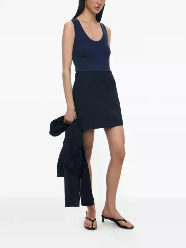 12 STOREEZ Zoe Ribbed-knit Tank Top - Blue