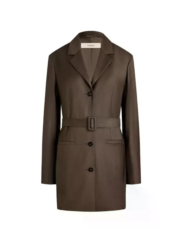 12 STOREEZ Belted Wool Blazer