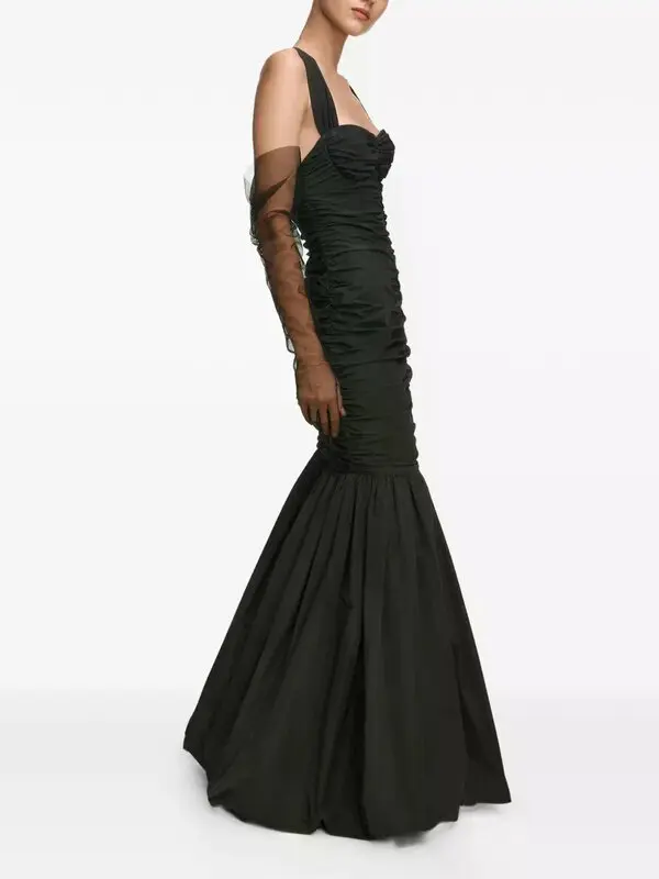 12 STOREEZ Pavlova Ruched Taffeta Dress