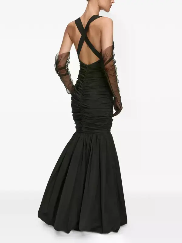 12 STOREEZ Pavlova Ruched Taffeta Dress
