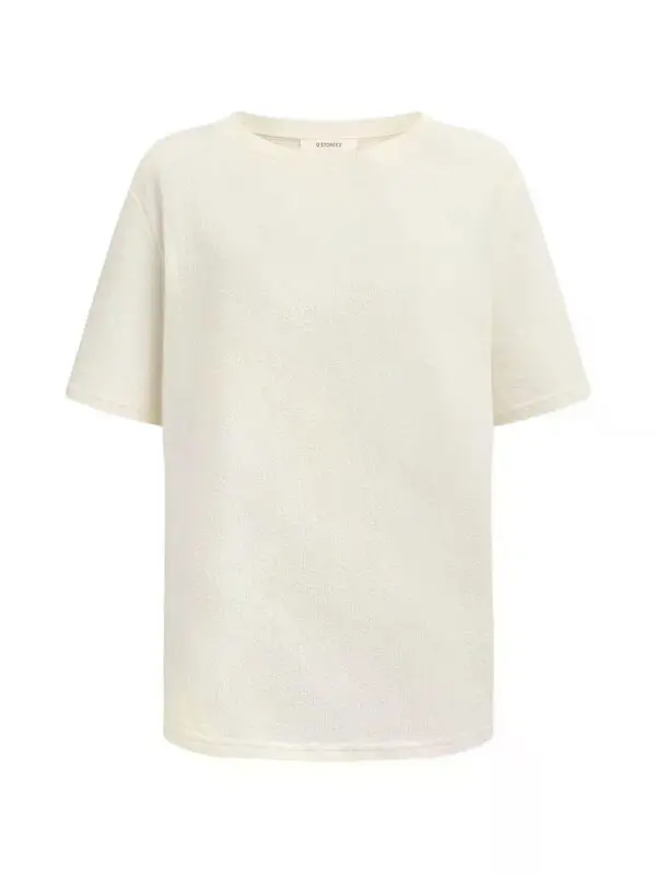 12 STOREEZ Textured-finish T-shirt - Neutrals